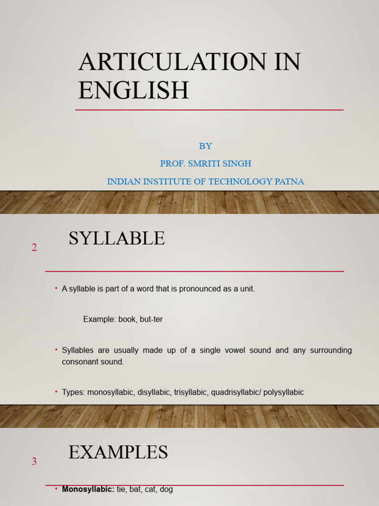 Articulation | PDF | Syllable | Sentence (Linguistics)