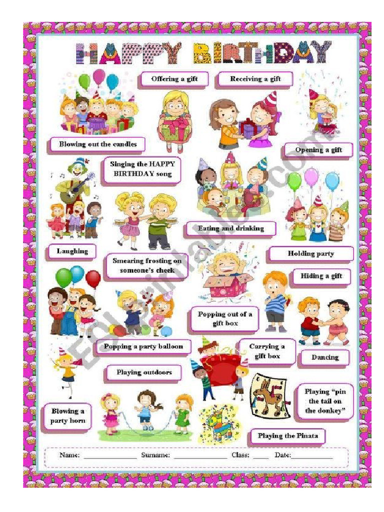 Party Vocabulary | PDF