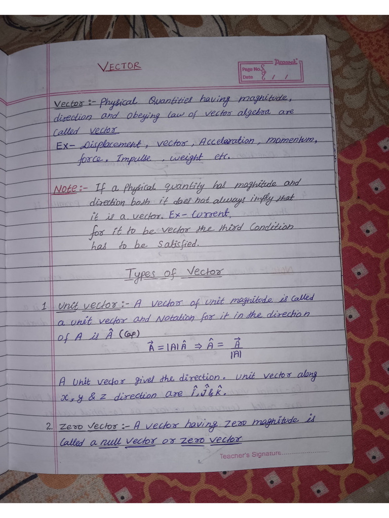 Vector - 3 Notes Physics | PDF