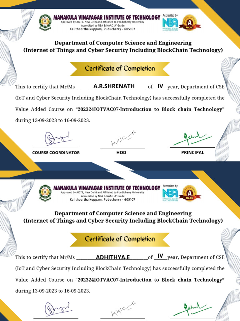 Blue and Yellow Minimalist Employee of The Month Certificate | Download ...