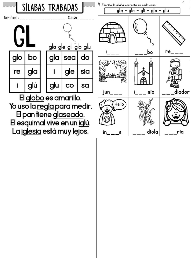 Silaba Trabada GL | PDF