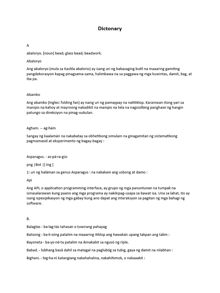Dictonary | PDF
