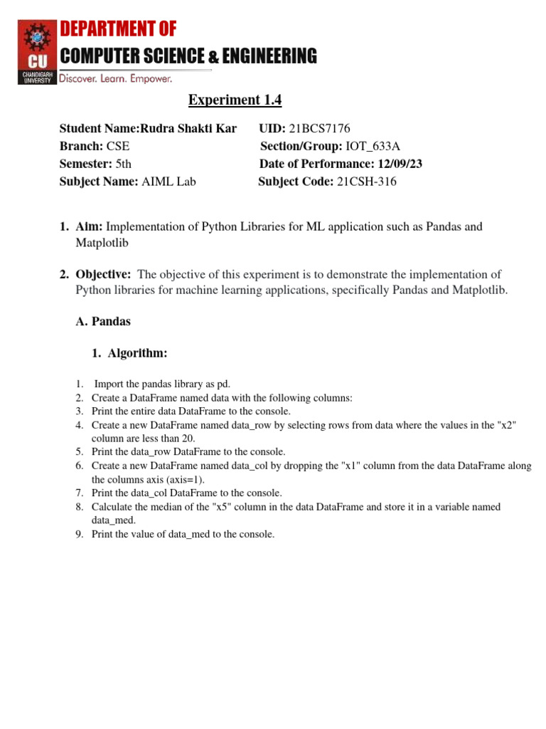 Rudra Aiml 1.4 | PDF | Computer Programming | Computing