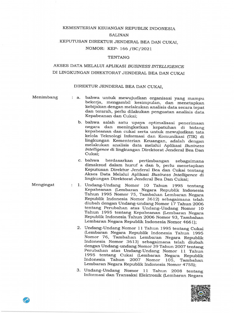 Salinan Kep 166 BC 2021 | PDF