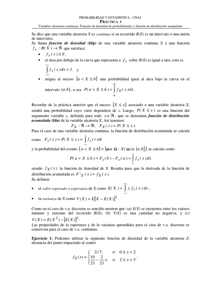 TP - 05 - Proba | PDF | Distribución normal | Variable aleatoria