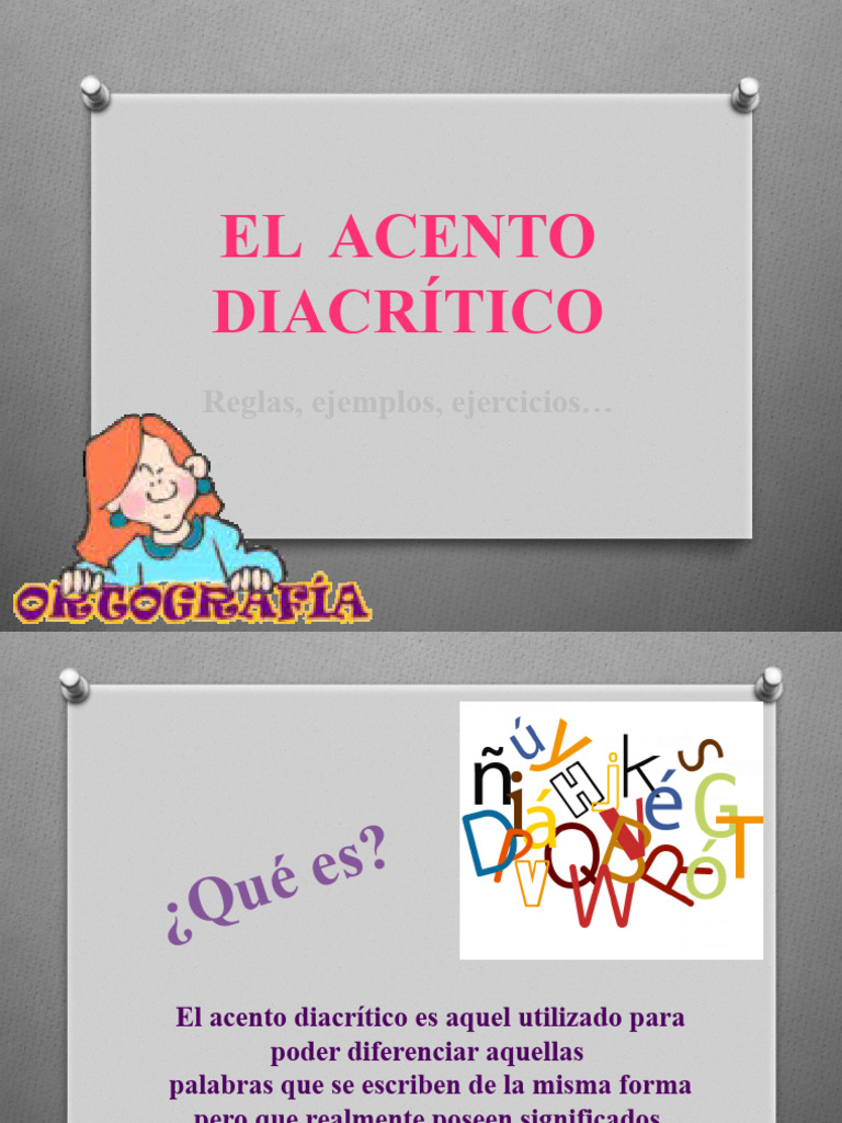 ACENTO-DIACRITICO Clase | PDF | Palabra | Pronombre