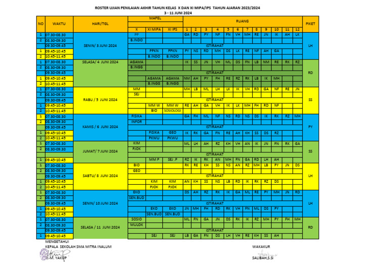 Roster Pas Genap 23 | PDF