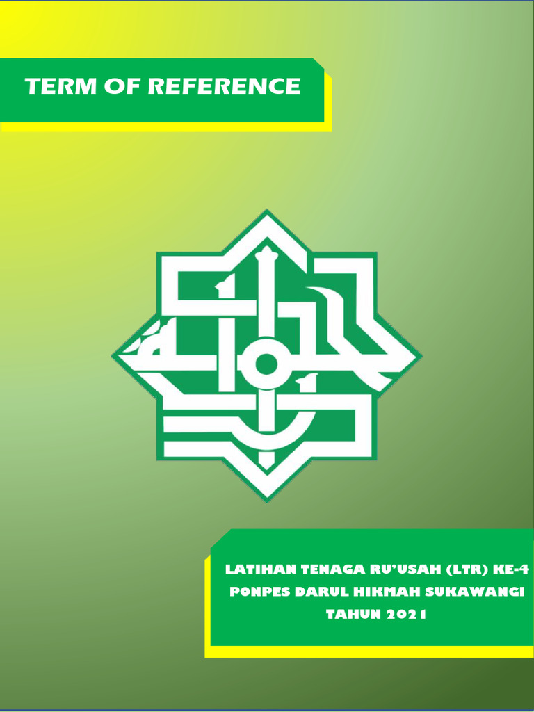 Term of References Latihan Tenaga Ru'Usah PPDH 2021 | PDF