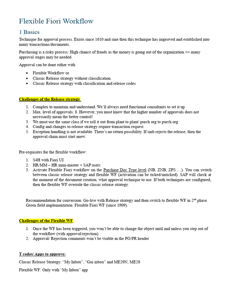7 Flexible Fiori Workflow Download Free Pdf Software Engineering