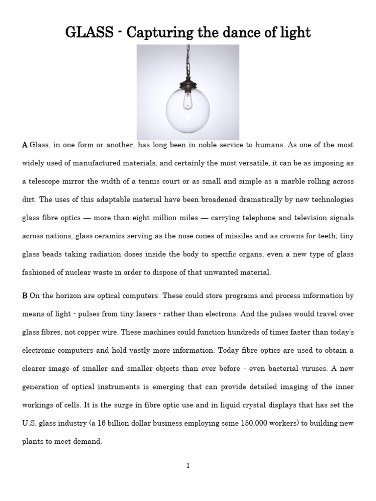 GLASS | PDF | Glasses | Optics