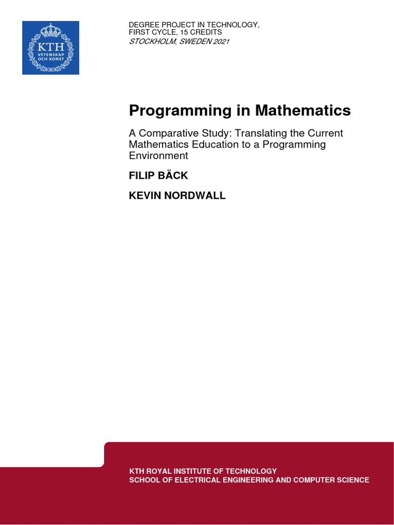 Programming in Mathematics Education Study | PDF | Trigonometry ...