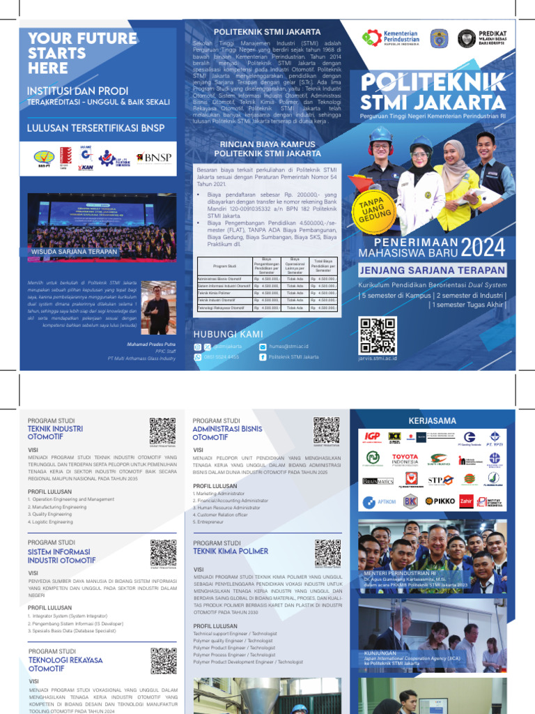 Brosur Politeknik STMI Jakarta 2024 | PDF