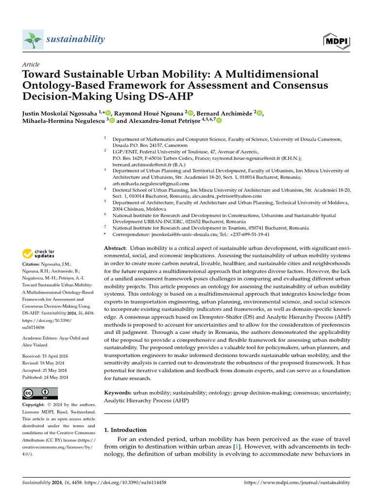 Sustainability 16 04458 | PDF | Sustainability | Decision Making