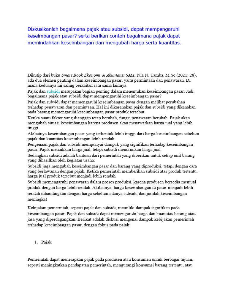 Diskusi Sesi 7 Ekonomi Mikro | PDF