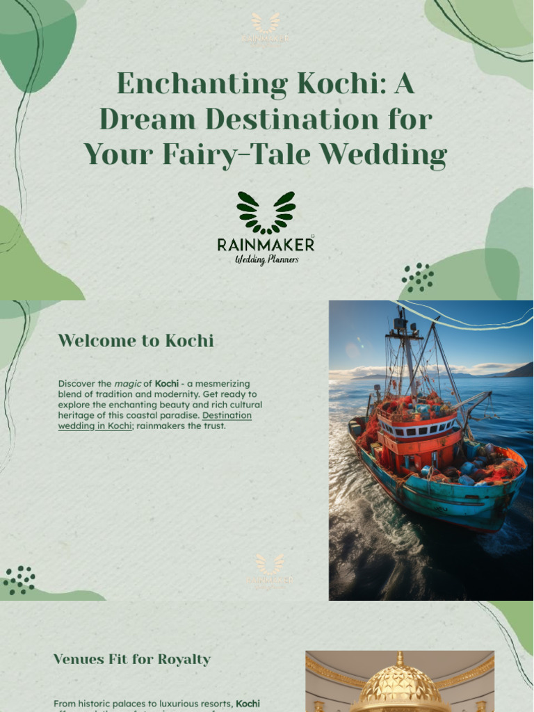 Rainmakers Destination Wedding in Kochi | PDF