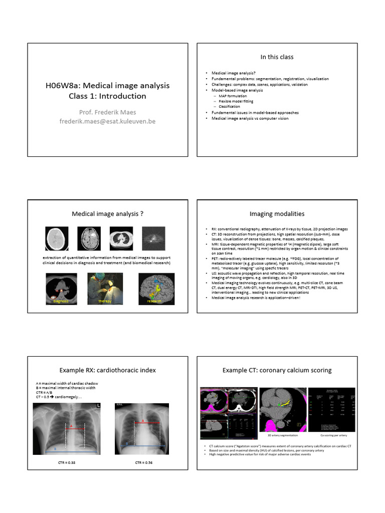 Lecture 1 Merged | PDF | Medical Imaging | Ct Scan
