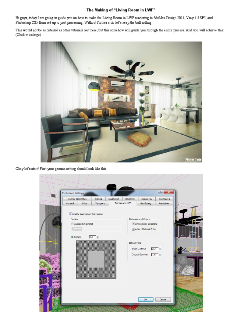The Making of "Living Room in LWF" | PDF | Image Editing | Image Processing