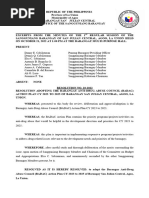 BARANGAY RESOLUTION Badac | PDF