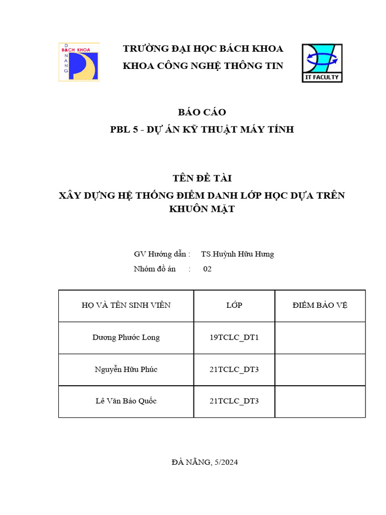 Báo Cáo PBL5 - Nhóm02 | PDF