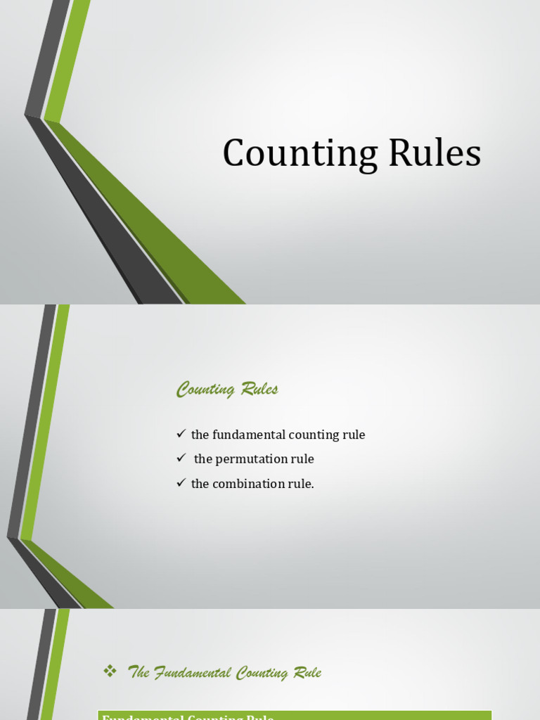 Lesson 6 Counting Rules | Download Free PDF | Consonant | Permutation