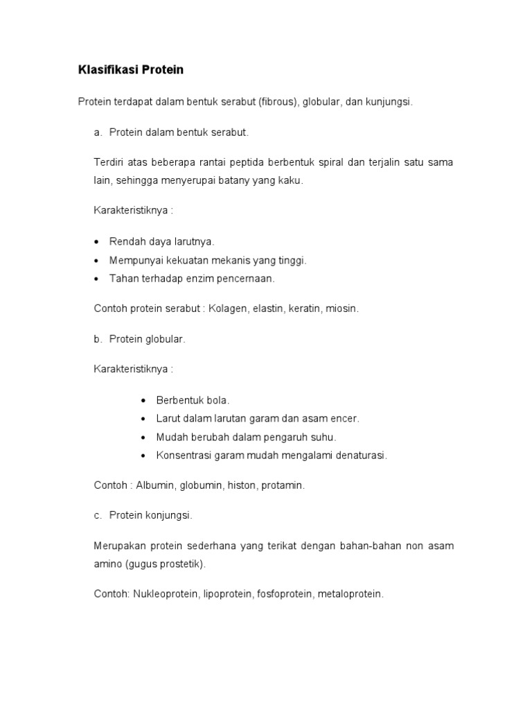 Klasifikasi Protein | PDF