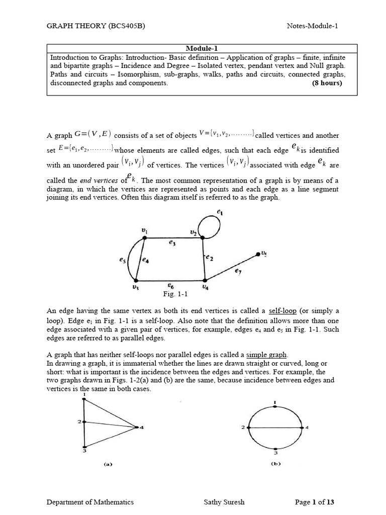 GTM1 Notes | PDF | Vertex (Graph Theory) | Graph Theory