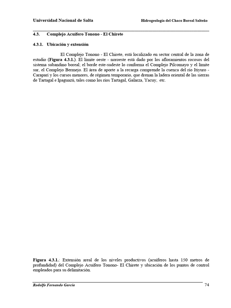 Hidrogeología del Acuífero Tonono-El Chirete | PDF | Agua subterránea | Río