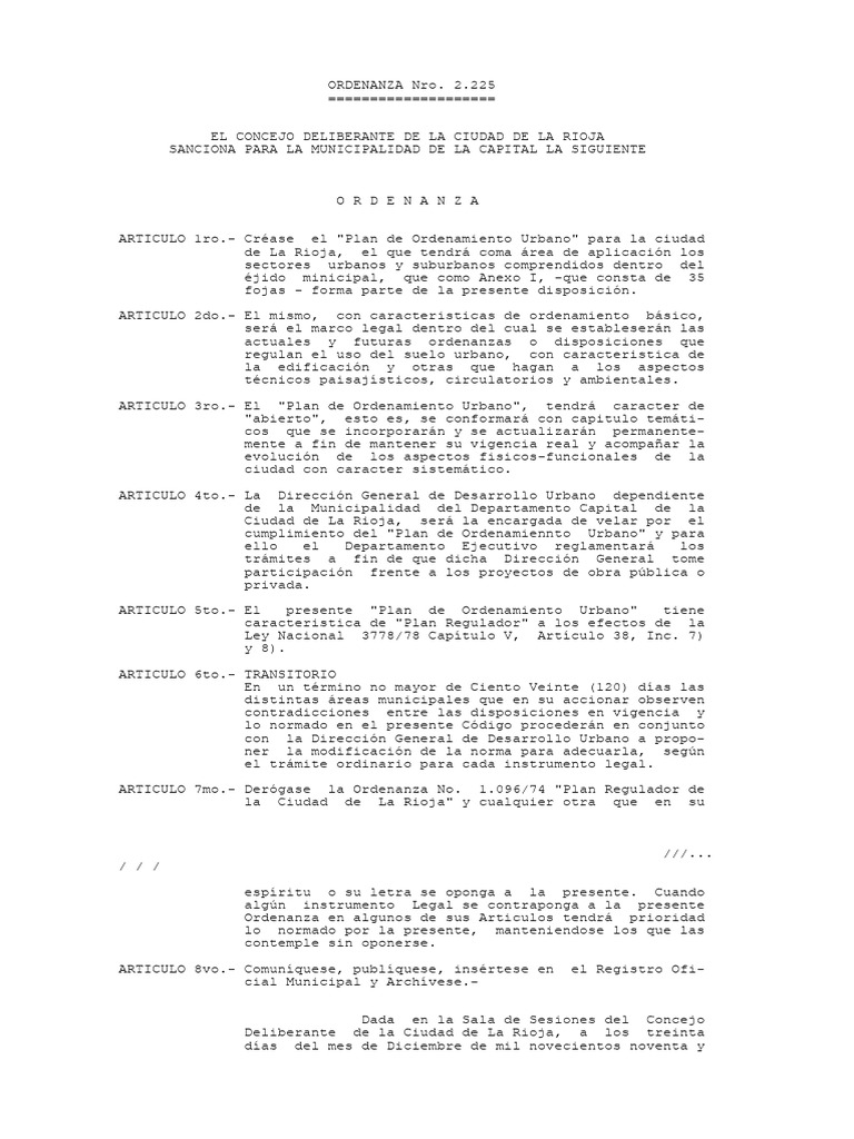 Ordenanza 1 | PDF | Área rural | edificio