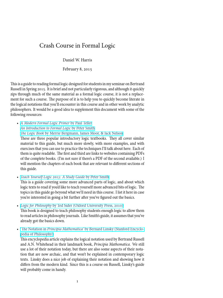 Logic Handout | PDF | Logical Consequence | Logic