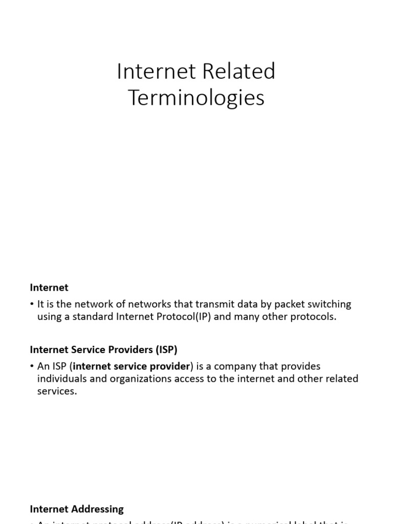 5 Unit5 Internet Related Terminologies | PDF | World Wide Web ...