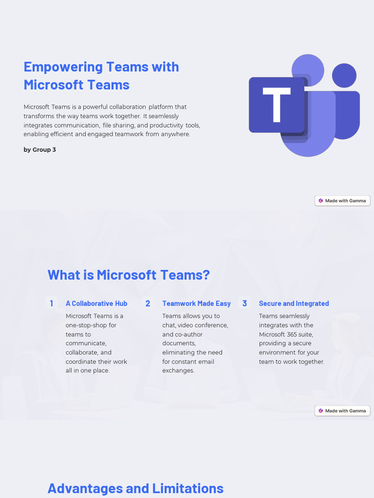 Presentation On Microsoft Teams | PDF