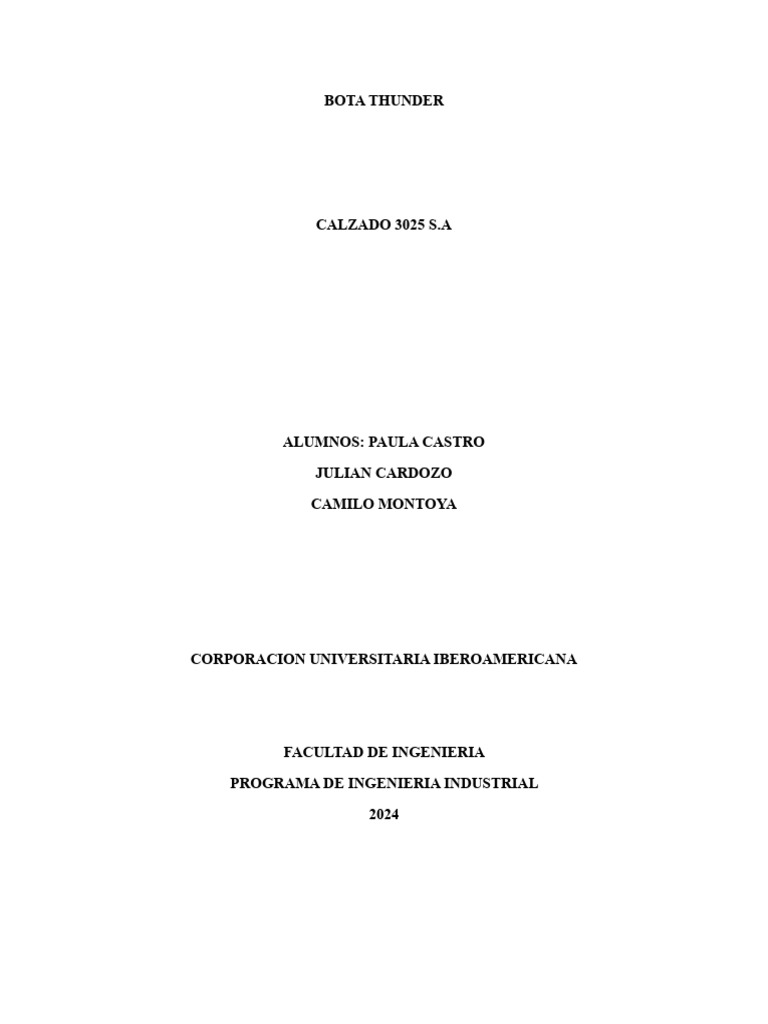 Bota Thunder | PDF | Zapato | Calzado