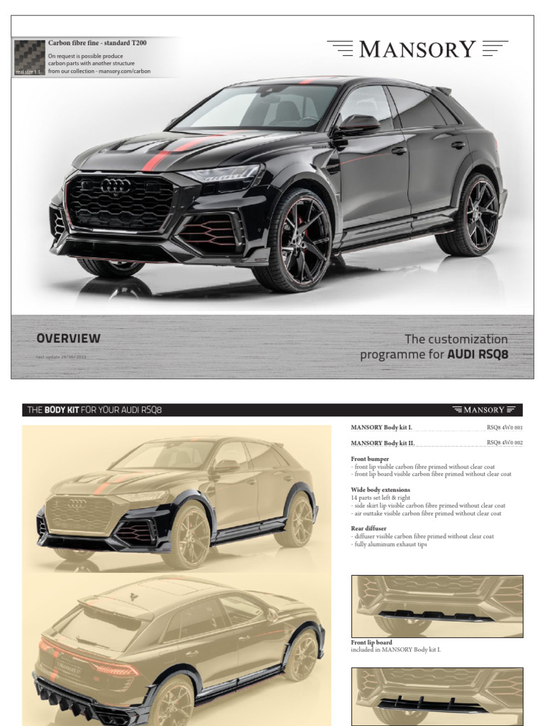 Audi RSQ8 Overview | PDF | Tire | Sports Cars