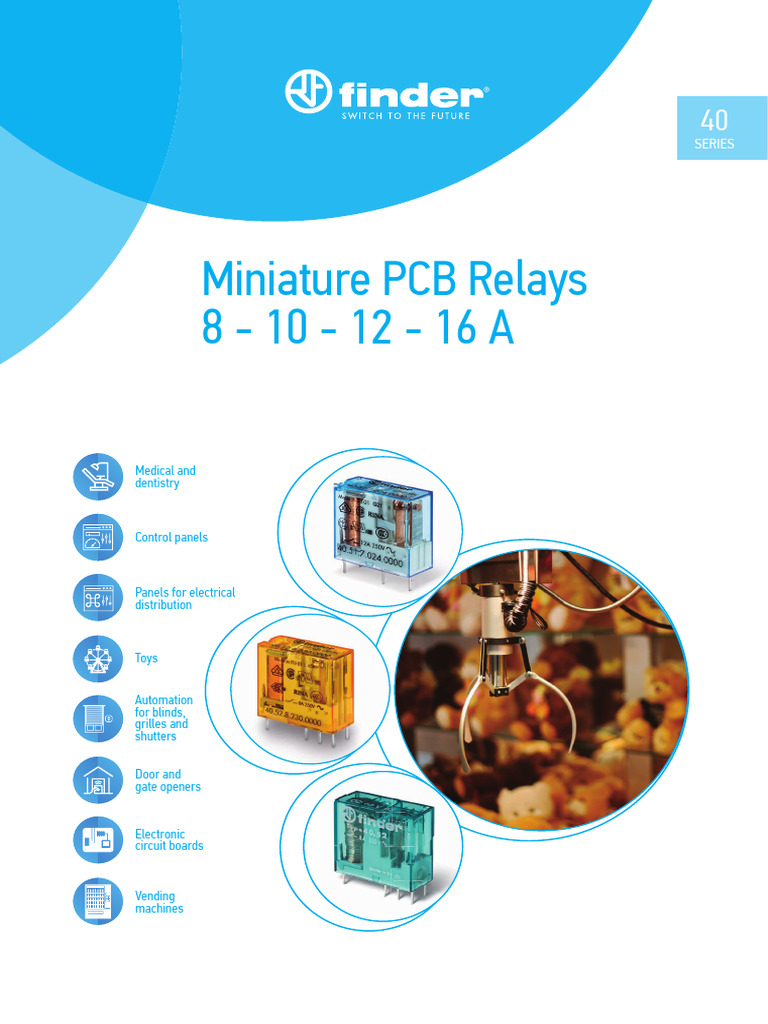 Miniature PCB Relays 8 - 10 - 12 - 16 A: Sеries | PDF | Relay ...