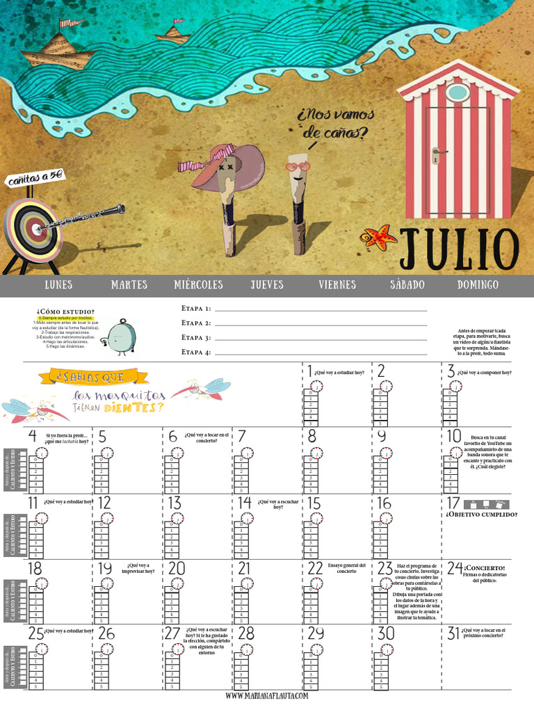 Calendario Estudio Verano 2022 | PDF