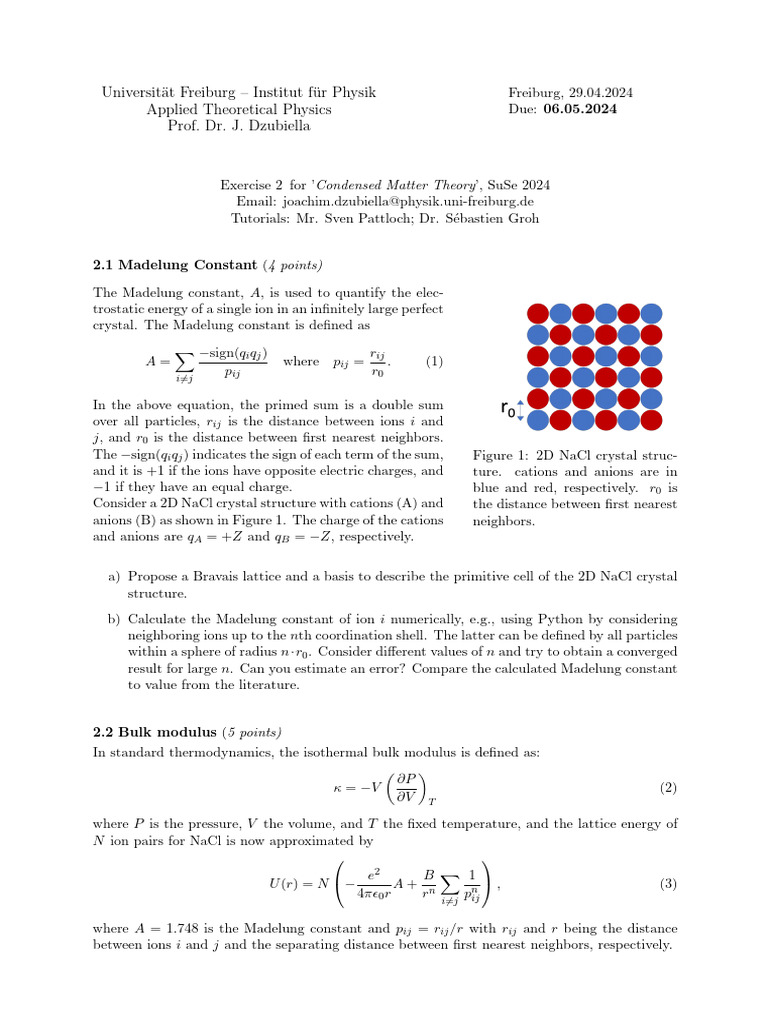 Ex 02 | PDF | Crystal Structure | Physical Chemistry