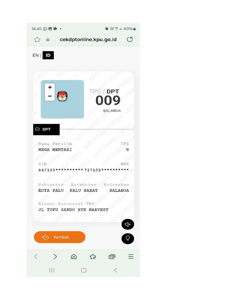 Bukti Sidang Hasil c1 Salinan | PDF