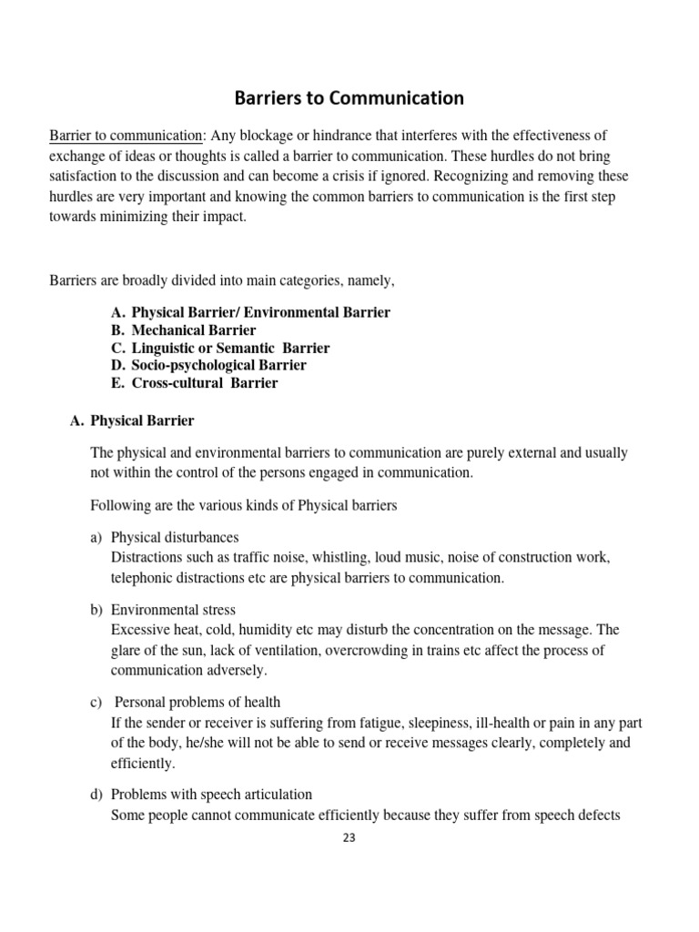 Understanding Communication Barriers | PDF | Communication | Hierarchy