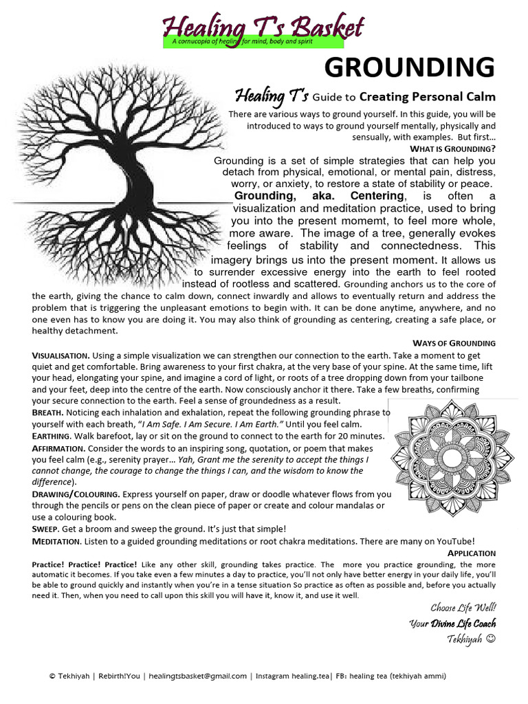 Healing T's GROUNDING Guide - 045442 | PDF | Psychological Concepts ...