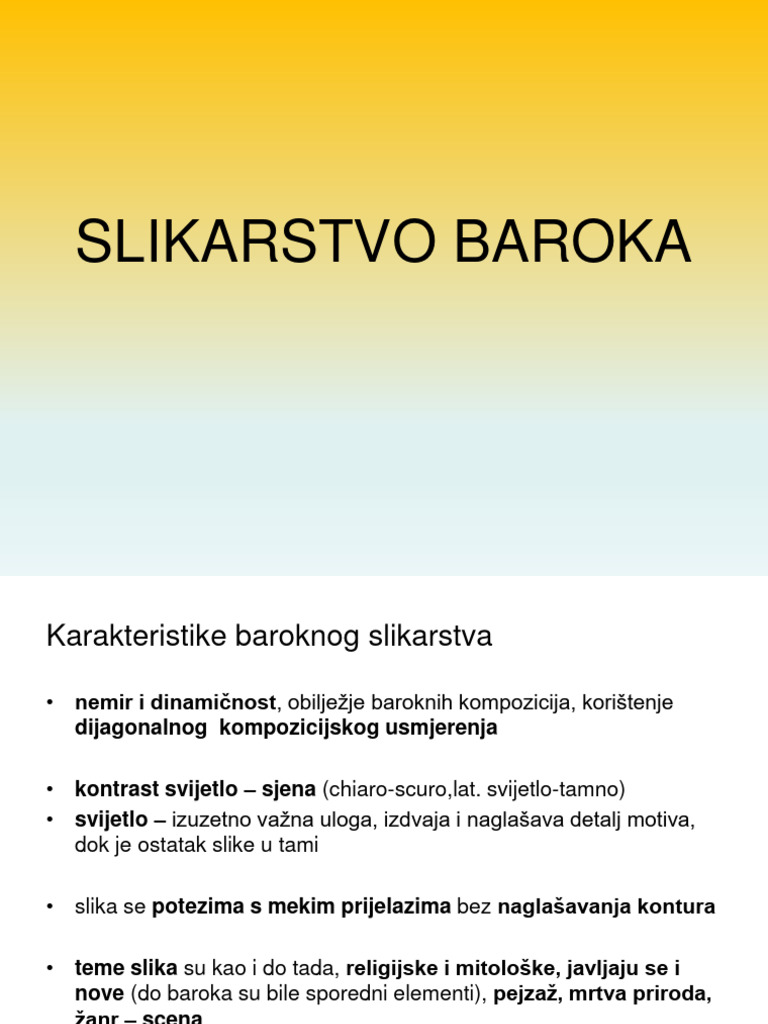 BAROK Slikarstvo | PDF