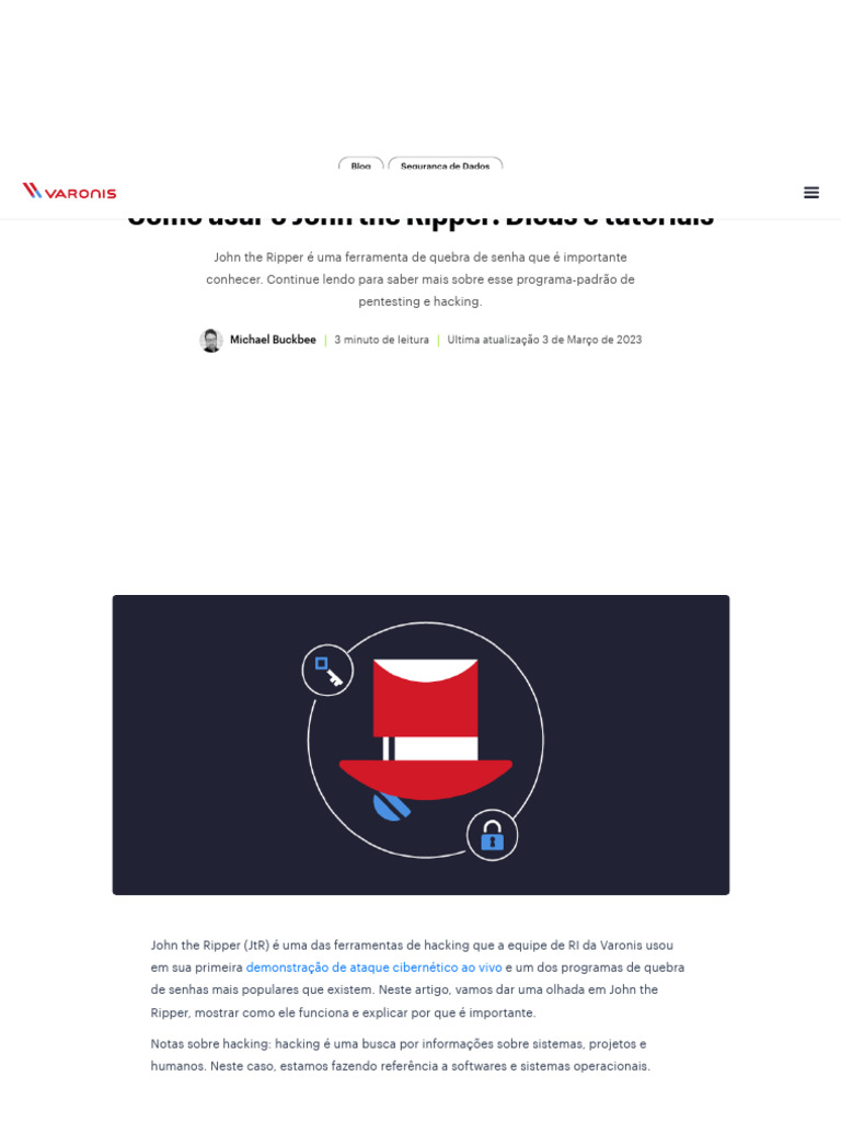 Como Usar o John The Ripper - Dicas e Tutoriais | PDF | Senha | Linux