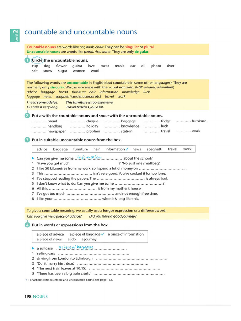 Countable and Uncountable Nouns Indefinite Articles Some and Any | PDF