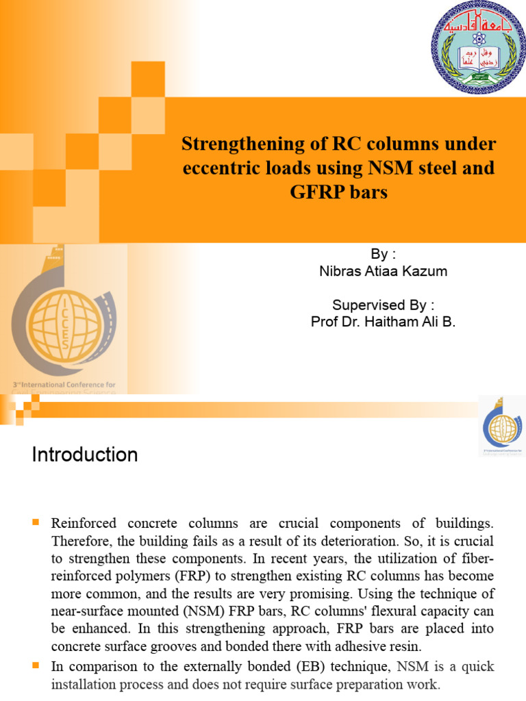 Strengthening RC Columns Using NSM GFRP Bars | PDF | Strength Of ...