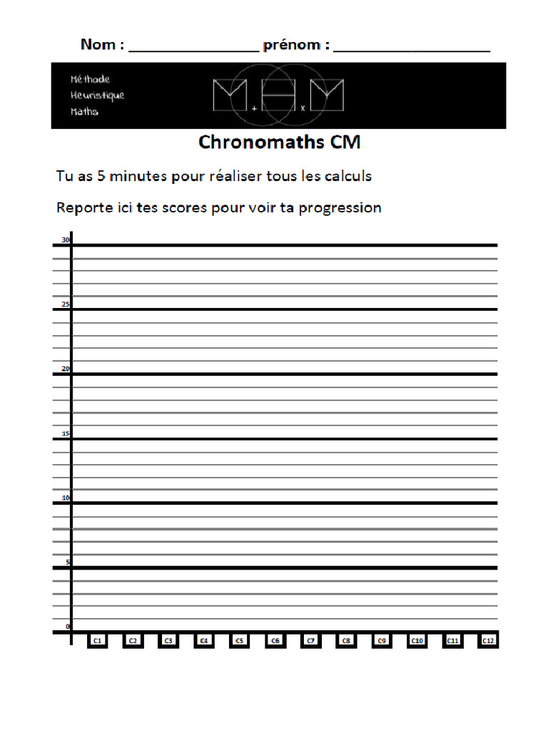 Chronomaths CM1 | PDF