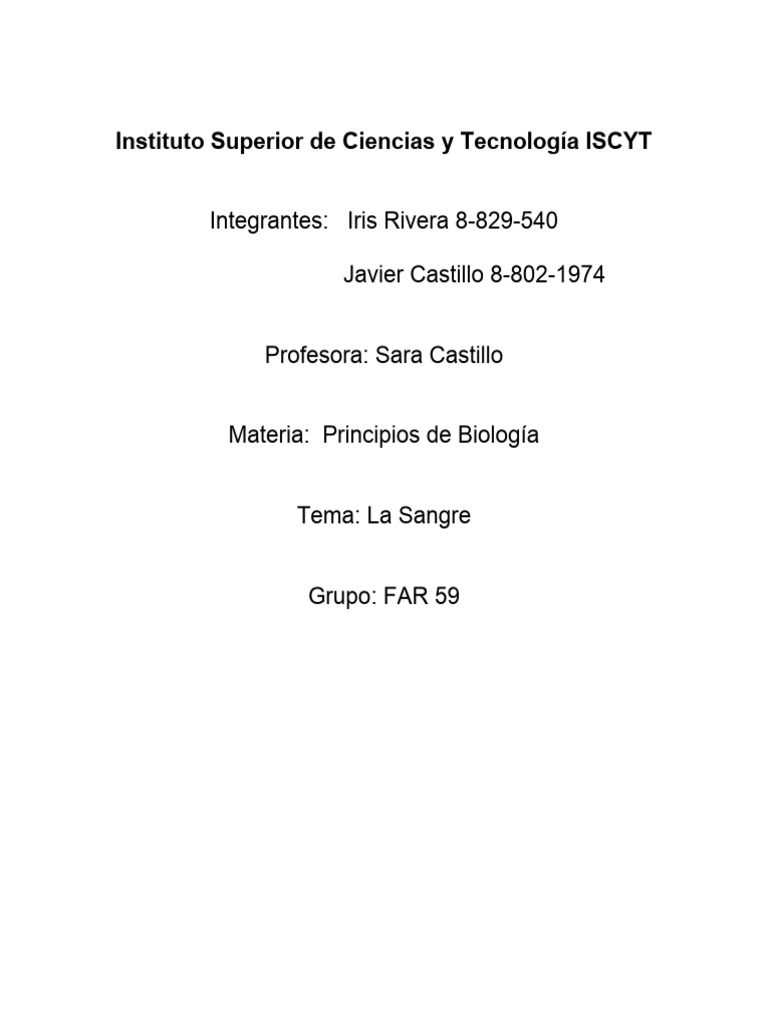La Sangre | PDF | Sangre | Tipo de sangre