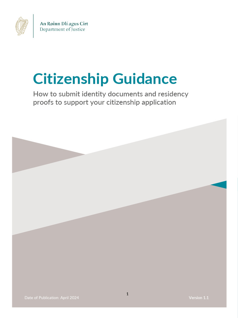 Irish Citizenship Application Proofs Guide | PDF | Affidavit | Identity ...