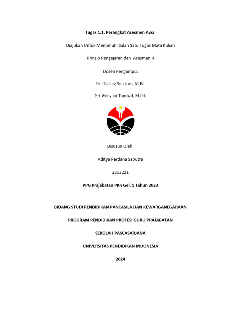 Aditya Perdana S - 1.1 Perangkat Penilaian Asesmen-WPS Office | PDF