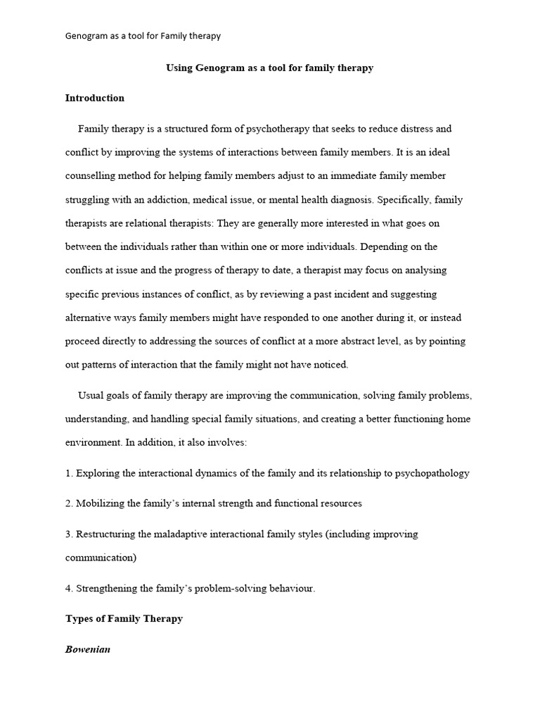 Genogram | PDF | Psychotherapy | Family Therapy