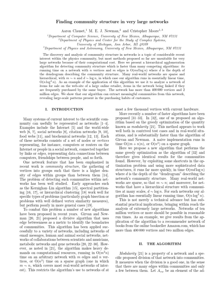 Community Moore Pdf Matrix Mathematics Mathematical Relations