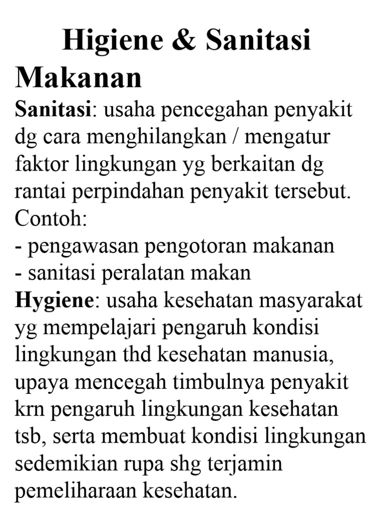 Food Sanitation | PDF